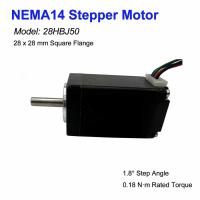 China 28HBJ50 Hybrid Stepper Motor NEMA11 With 0.18N·M Torque Output / 35mm Square Flange for sale