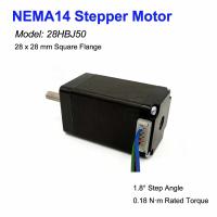 China 28HBJ50 Hybrid Stepper Motor NEMA11 With 0.18N·M Torque Output / 35mm Square Flange for sale
