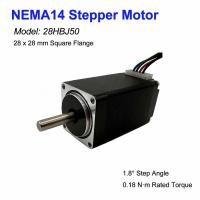 China 28HBJ50 Hybrid Stepper Motor NEMA11 With 0.18N·M Torque Output / 35mm Square Flange for sale