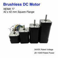 China 42BLF60 NEMA17 Brushless 3 Phase DC Motor , 24VDC Brushless Motor 54W 4000RPM for sale