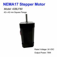 China 42BLF80 NEMA17 42mm Brushless Motor , 8 Pole Brushless Motor 3 Phase 78W 4000rpm for sale