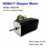 China 42BLF80 NEMA17 42mm Brushless Motor , 8 Pole Brushless Motor 3 Phase 78W 4000rpm for sale