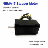 China 42BLF80 NEMA17 42mm Brushless Motor , 8 Pole Brushless Motor 3 Phase 78W 4000rpm for sale