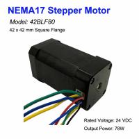 China 42BLF80 NEMA17 42mm Brushless Motor , 8 Pole Brushless Motor 3 Phase 78W 4000rpm for sale