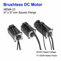 China NEMA23 Brushless DC Motor 24VDC 8Pole 3Phase 3000RPM 17W-250W for sale