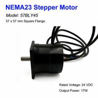 China 57BLY45 NEMA 23 Brushless Motor 24VDC With 57mm Square Flange / Circular Body for sale