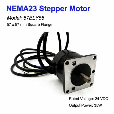 China 57BLY55 NEMA23 24v 3000 Rpm DC Motor , 4 Pole Brushless Motor 35W for sale