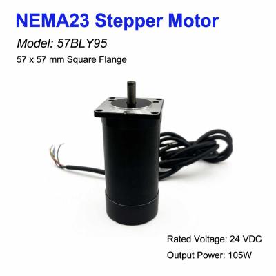 China 57BLY95 NEMA23 24V DC Motor 3000 Rpm Brushless Motor 4 Pole 105W for sale