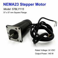 China 57BLY115 NEMA23 3000 Rpm Brushless DC Motor 24V With 57mm Square Flange / Circular Body for sale