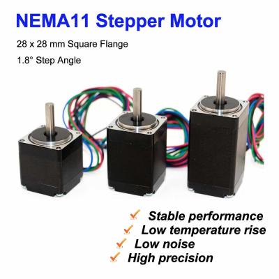 China NEMA 11 Hybrid Stepper Motor | High Torque 2-Phase 1.8° Stepper Motor for 3D Printers & Automation for sale