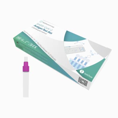 China Fast reaction rapid 15-20 Minutes Test time SARS-CoV-2 Antigen Test Set Nasopharyngeal Swab 1 piece for sale