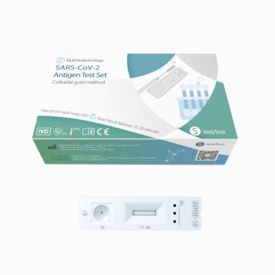 China 15-20 Minutes Factory price SARS-CoV-2 Antigen Test Set Kit Nasopharyngeal Swab 5 piece for sale