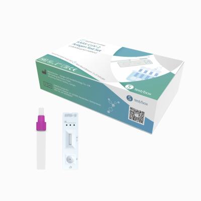 China 70mm Fast reaction rapid SARS-CoV-2 Antigen Test Set Kit Nasopharyngeal Swab 5 piece for sale