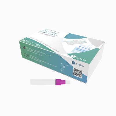 China 99% Accuracy 2 years Shelf Life SARS-CoV-2 Antigen Test Set Kit Nasopharyngeal Swab 5 piece for sale