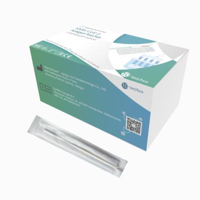 China 99% Accuracy Fast reaction rapid SARS-CoV-2 Antigen Test Set Nasopharyngeal Swab 10 test/box for sale