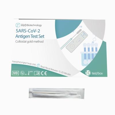 China 99% Accuracy Factory price SARS-CoV-2 Antigen Test Set Nasopharyngeal Swab 10 test/box for sale