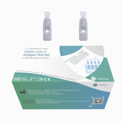 China Plastic 2 years Shelf Life SARS-CoV-2 Antigen Test Set Nasopharyngeal Swab 10 test/box for sale