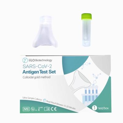 China Fast Reaction iiLO Antigen Rapid Self Test SARS-CoV-2 Saliva Sample Collector 1 Test/Box for sale