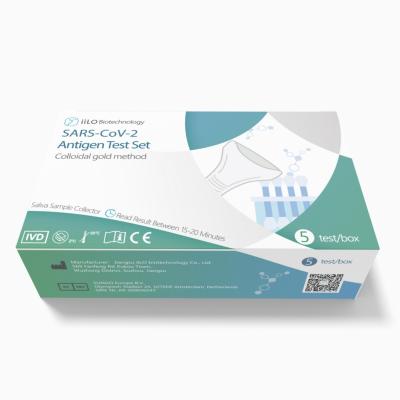 China SARS-CoV-2 Saliva Self Test Rapid Antigen 70mm Plastic for sale
