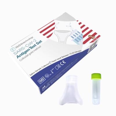 China Class III 2 years Shelf Life SARS-CoV-2 Antigen Self Test Set Saliva Sample Collector Malaysia 1 test/box for sale