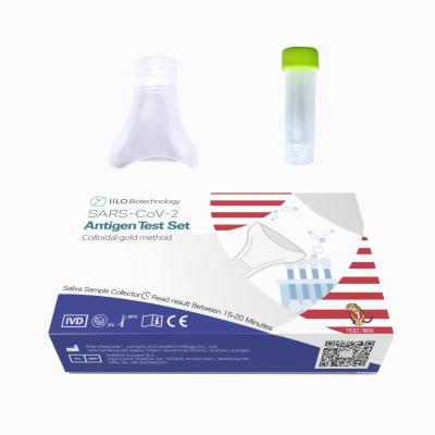 China Class III CE SARS-CoV-2 Antigen Self Test Set Saliva Sample Collector Malaysia 1 test/box for sale