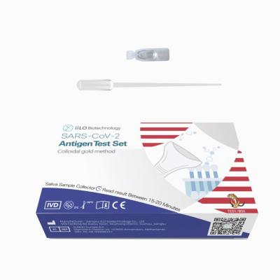 China iiLO 70mm SARS-CoV-2 Antigen Self Test Set Saliva Sample Collector Malaysia 1 test/box for sale