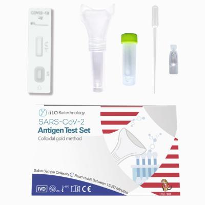 China iiLO Plastic SARS-CoV-2 Antigen Self Test Set Saliva Sample Collector Malaysia 1 test/box for sale