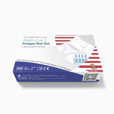 China iiLO Fast reaction rapid SARS-CoV-2 Antigen Self Test Set Saliva Sample Collector Malaysia 1 test/box for sale