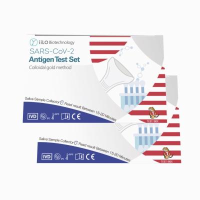China 15-20 Minutes Plastic SARS-CoV-2 Antigen Self Test Set Saliva Sample Collector Malaysia 1 test/box for sale