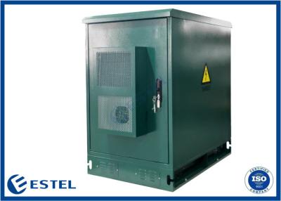 China Floor Mounted 19 Inch Rack IP55 Outdoor Telecom Cabinet With 500W Air Conditioner for sale