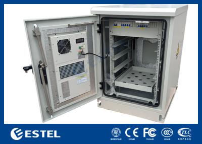 China 17U Capacity Outdoor Telecommunication Enclosures IP55 Floor Mount Installation for sale