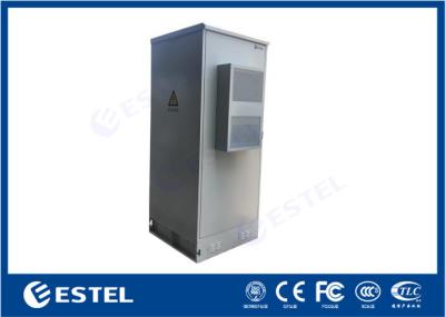 China PG Gland Cable Inlet Outdoor Telecom Cabinet With Air Conditioner Front Door Maintenance for sale