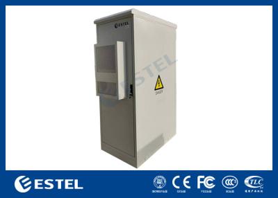 China Dual Doors 42U Galvanized Steel Outdoor Telecom Cabinet Intregrated With 2000W DC Air Con for sale