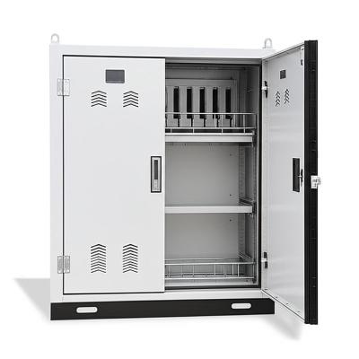China IP55 Level Outdoor Telecom Enclosure Equipped with Inner Hinge Front and Rear Doors for sale