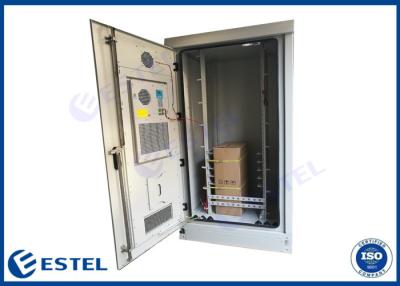 China Galvanized Steel FCC 48VDC LED Outdoor Telecom Cabinet for sale