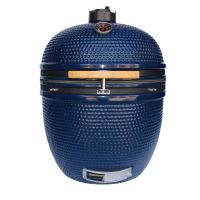 China 27 Inch Ceramic Kamado Charcoal Grill 68.6cm Pizza Oven with Iron Cart for sale