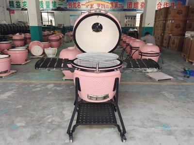 China 22 Inch Ceramic Kamado Grill Charcoal BBQ with Bamboo Handle 57kg for sale