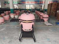 China 22 Inch Ceramic Kamado Grill Charcoal BBQ with Bamboo Handle 57kg for sale