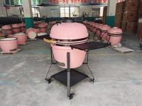 China 22 Inch Ceramic Kamado Grill Charcoal BBQ with Bamboo Handle 57kg for sale