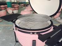 China 22 Inch Ceramic Kamado Grill Charcoal BBQ with Bamboo Handle 57kg for sale