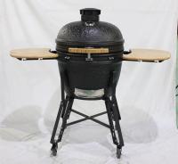 China 22 Inch Ceramic Kamado Grill Charcoal BBQ with Bamboo Handle 57kg for sale