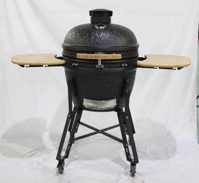 China 22 Inch Ceramic Kamado Grill Charcoal BBQ with Bamboo Handle 57kg for sale