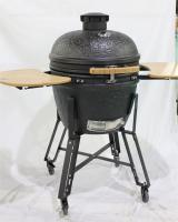 China 22 Inch Ceramic Kamado Grill Charcoal BBQ with Bamboo Handle 57kg for sale
