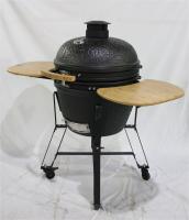 China 22 Inch Ceramic Kamado Grill Charcoal BBQ with Bamboo Handle 57kg for sale