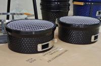 China Table Black Ceramic Kamado Grill BBQ Stainless Steel Kitchenware for sale
