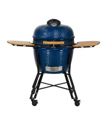 China 24 Inch Ceramic Kamado Grill Charcoal Barbecue 150 Lbs Stainless Steel Cooking Grate for sale