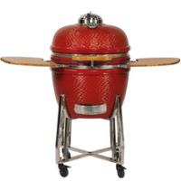 China 22 Inch Ceramic Charcoal Kamado Grill 50kg Stainless Steel Cooking Grates 200-700°F for sale