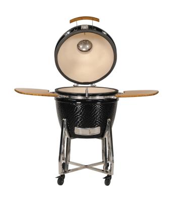 China 24 Inch Charcoal Kamado Grill 200-700°F Ceramic BBQ Smoker Cooker for sale