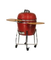 China 24 Inch Kamado Grill 150 Lbs Ceramic Charcoal Barbecue 200-700°F for sale
