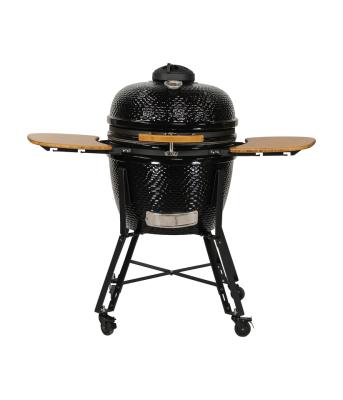 China 24 Inch Ceramic Kamado Charcoal Grill 200-700°F Stainless Steel Grate for sale